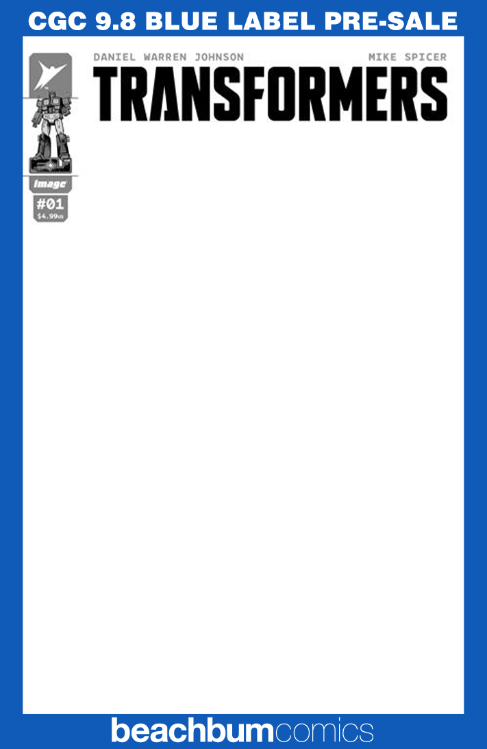 Transformers #1 - Cover I - Blank Sketch Variant CGC 9.8