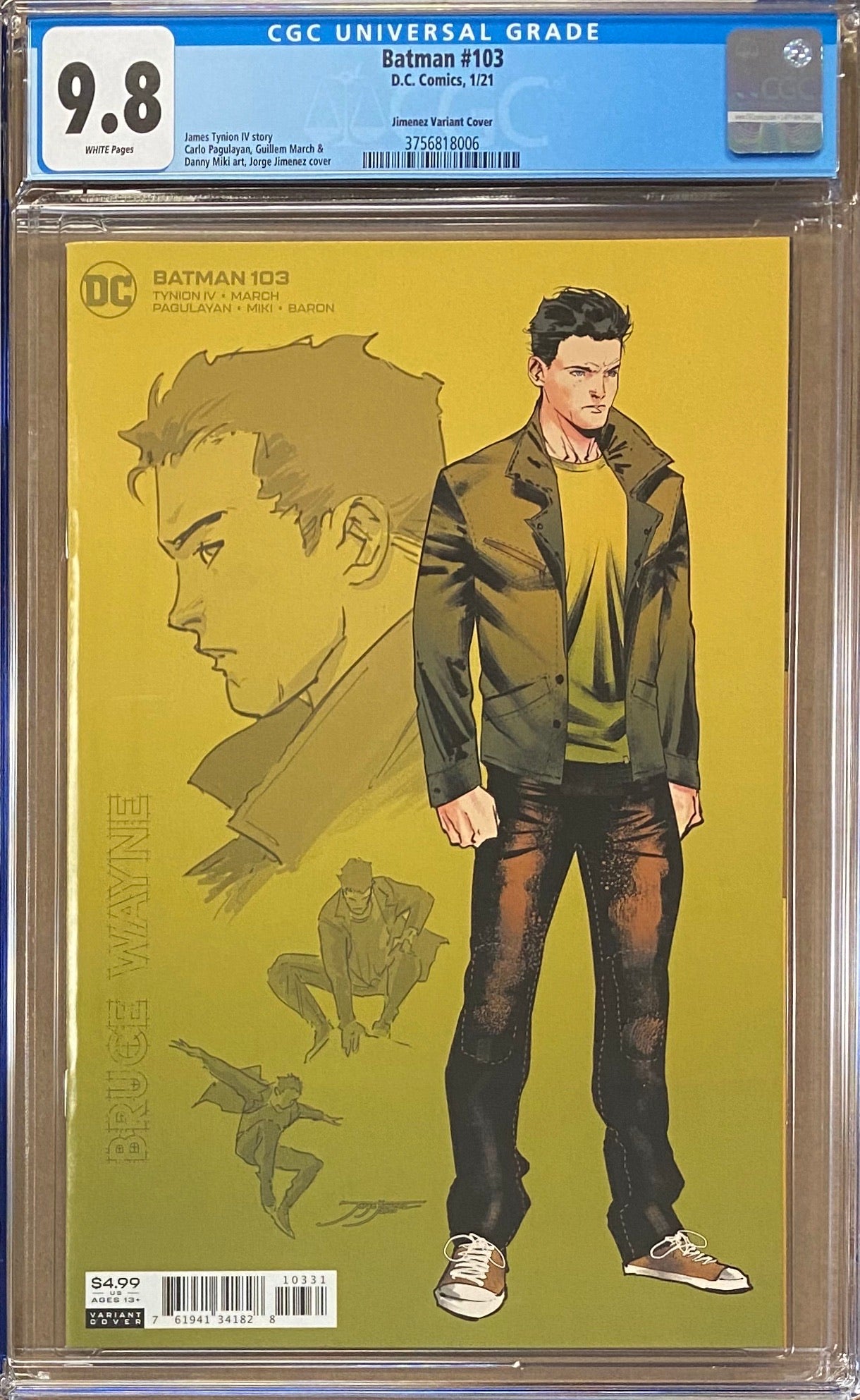 Batman #103 Jimenez 1:25 Character Variant CGC 9.8
